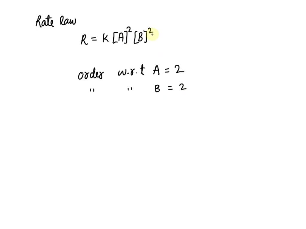 SOLVED: Determine the overall reaction order for a reaction with this ...