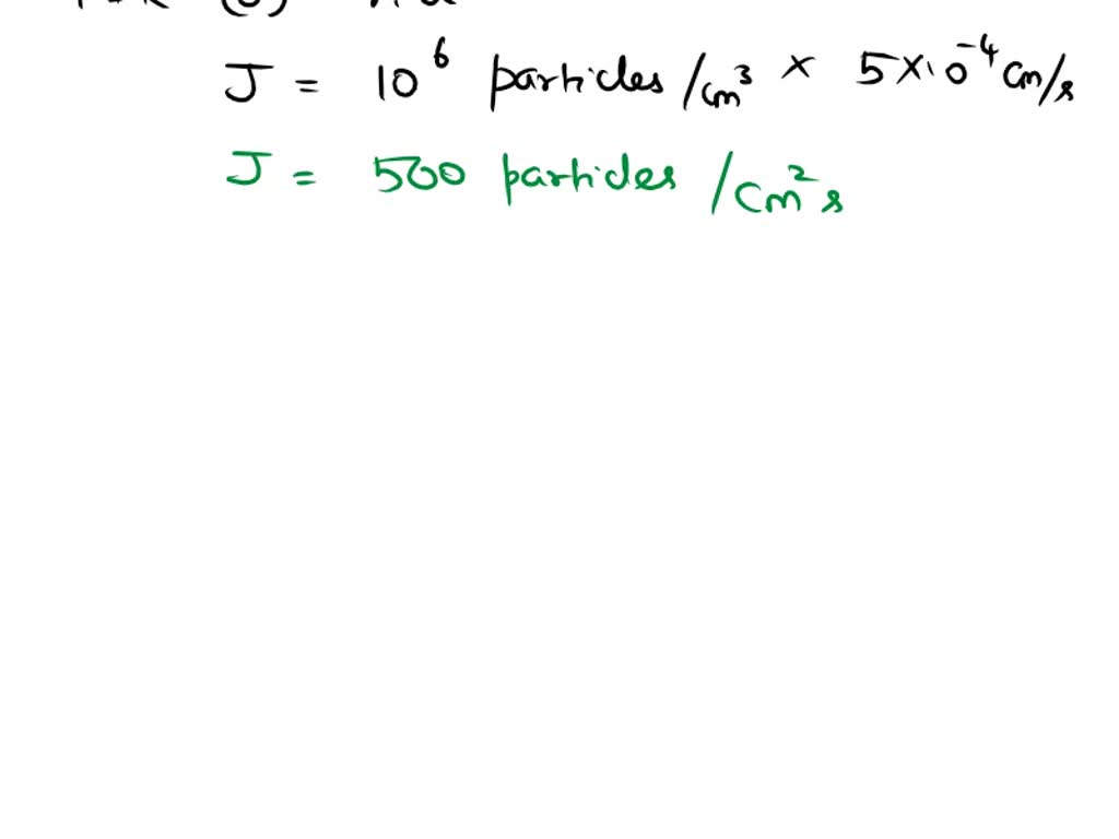 SOLVED: Particle deposition rate J on a wafer that is parallel to ...