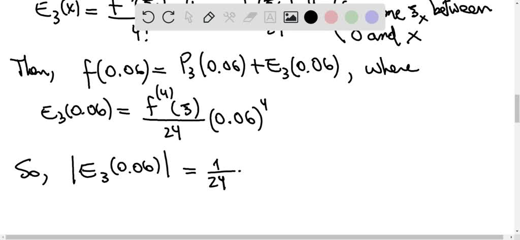 SOLVED: Use f(x) In (1 + x) and the remainder term to estimate the absolute error in ...