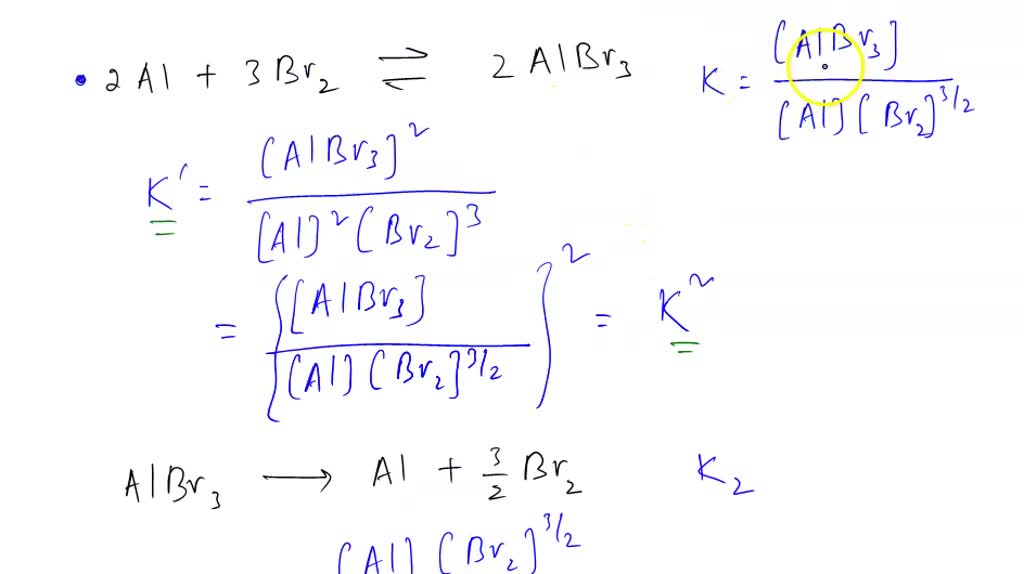 SOLVED: Aluminum metal and bromine liquid (red) react violently to make ...