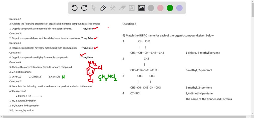 SOLVED: Questions 1 through 5 pertain to the structures given below 2.5 ...