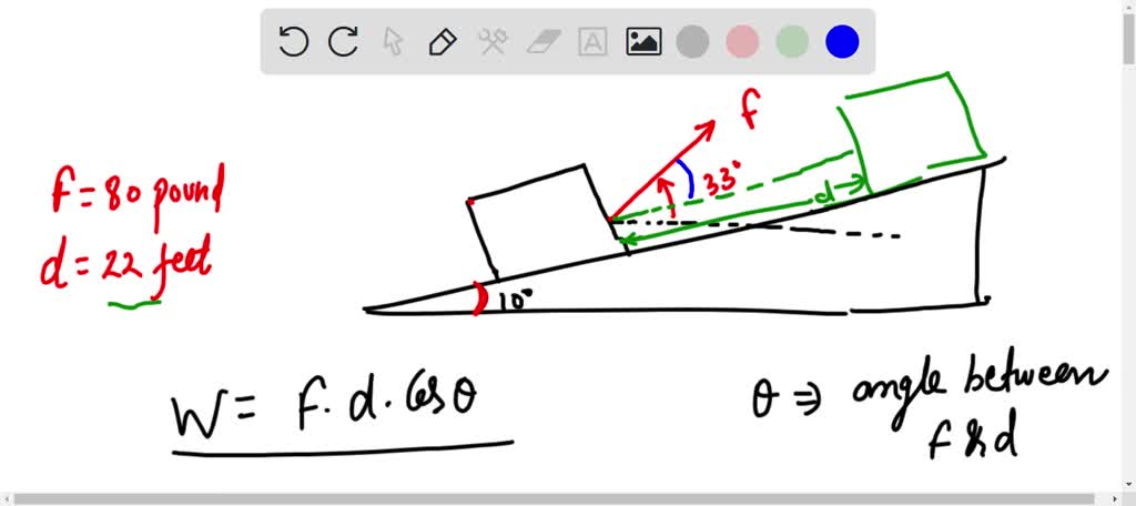 SOLVED: Question 1pts force of 50 pounds on rope used pull box up ramp ...