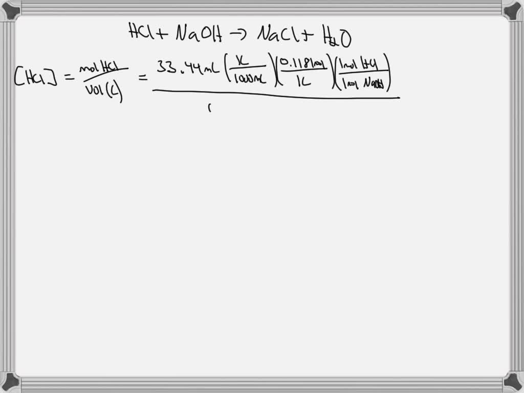 SOLVED: Texts: Part A The titration of 26.30 mL of HCl solution of unknown concentration ...