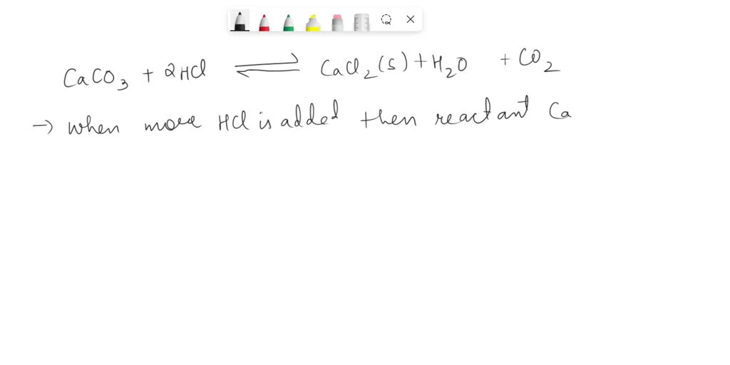 SOLVED: What happens to calcium carbonate solid when HCl (aq) is added ...