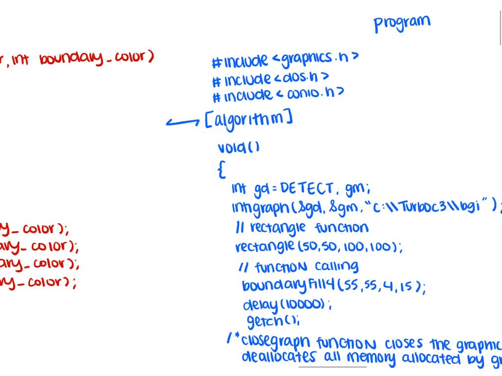 SOLVED: write a program to draw Pentagon and fill it with red color ... SOLVED: write a program to draw Pentagon and fill it with red color ...