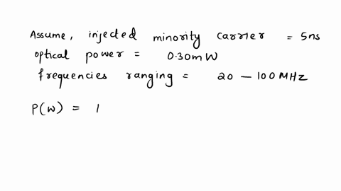 722 estimate the electrical modulation bandwidth for an led with a ...