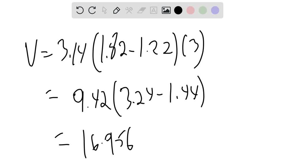 SOLVED: A section of concrete pipe 3.0 m long has an inside diameter of ...