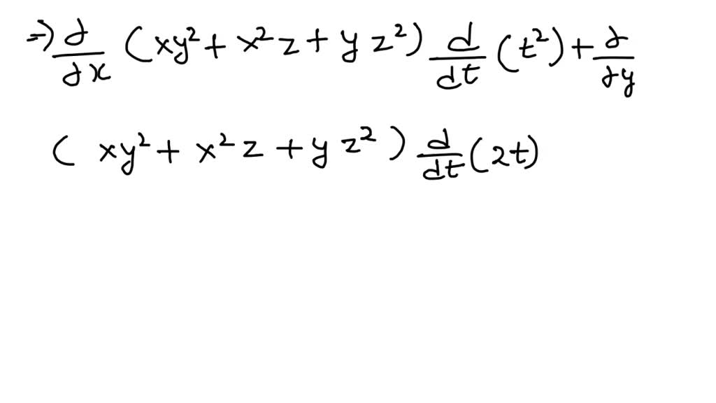 SOLVED: QUESTION (5 marks) Use the chain rule to find when t = 0 w ... SOLVED: QUESTION (5 marks) Use the chain rule to find when t = 0 w ...