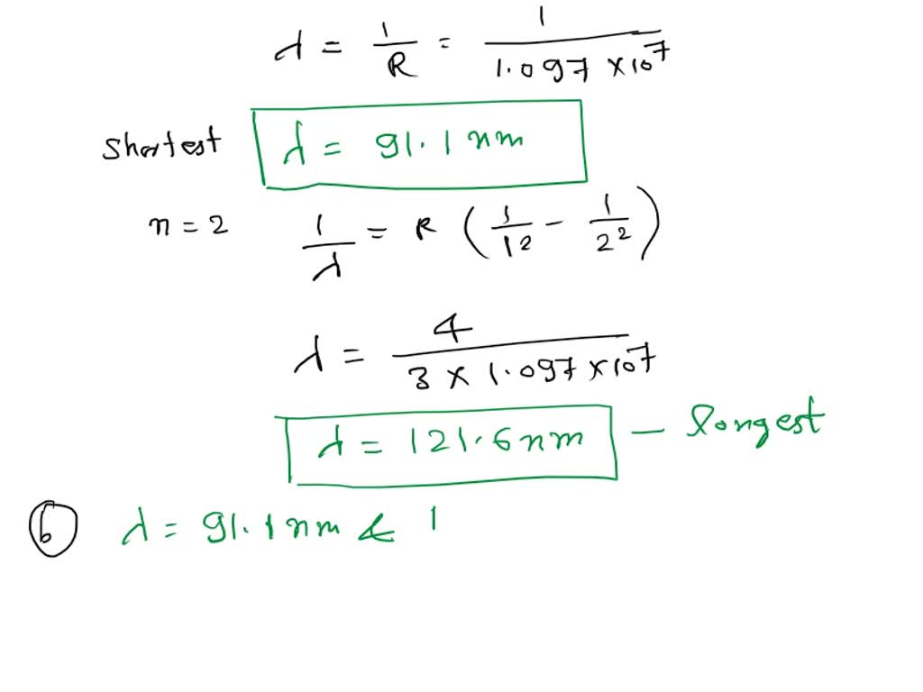 SOLVED: Problem 4. [12 points] The observed lines in the emission spectrum of the hydrogen atom ...