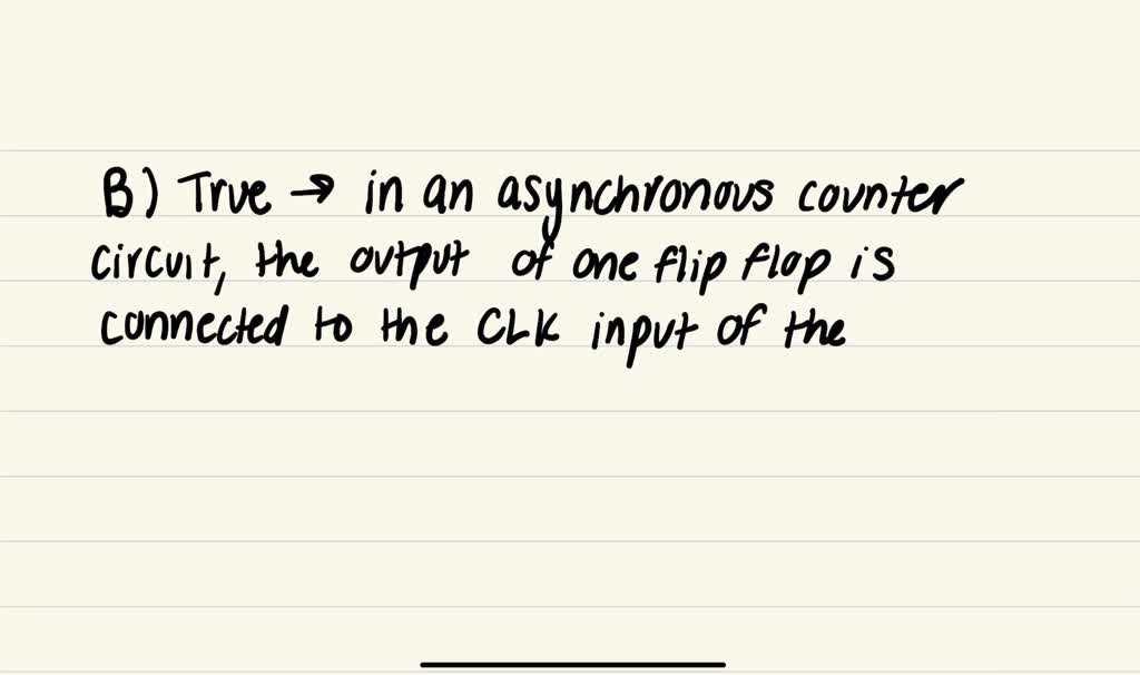 Solved An Asynchronous Input To A Circuit Affects The Output On The Next Active Clock Edge True