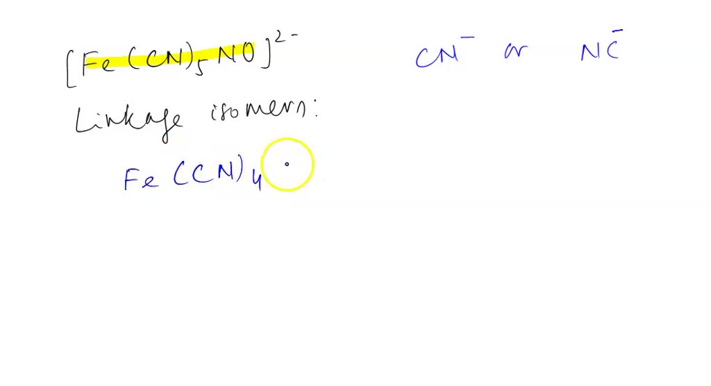 SOLVED: The coordination complex, [Ru(NH3)5(NO)]3+, displays linkage ...