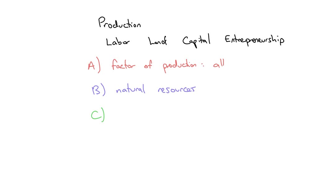 SOLVED: a. The three general categories of any economy's resources are ...