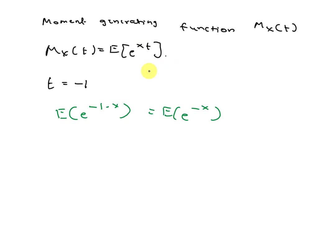 Solved Moment Generating Function Of A Mixture 0 1 Point Graded What Is The Value Of The