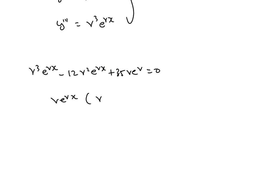 SOLVED: Let y” - 12y' + 35y = 0. Find all values of r such that y = comma separated list ...