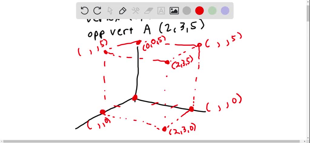 SOLVED: Consider a rectangular box with one of the vertices at the origin, as shown in the ...