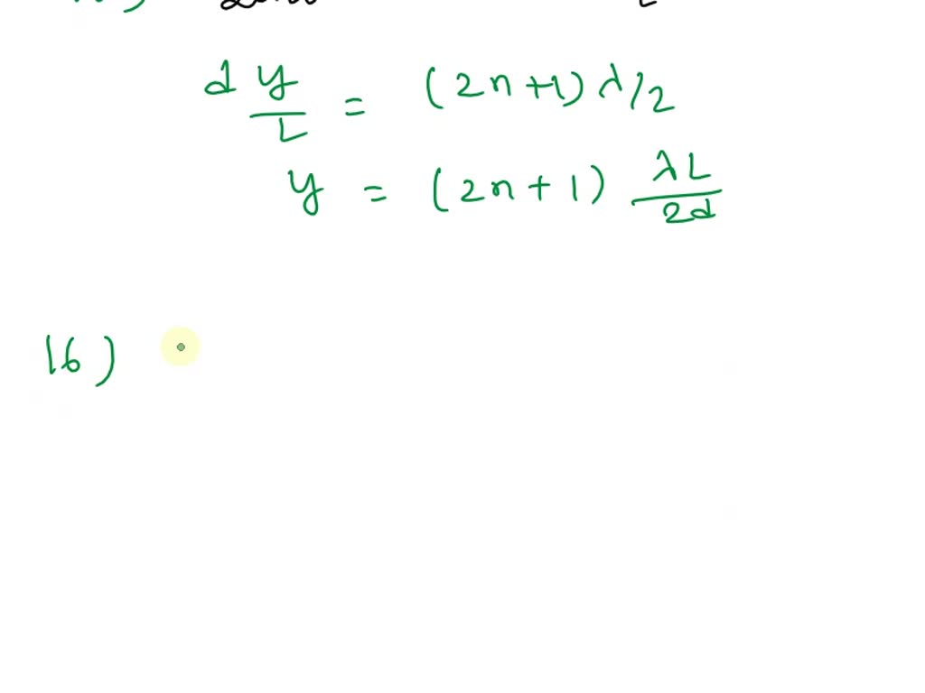 SOLVED: Si HE S₂ 1. § - - At the third dark fringe on the screen ...
