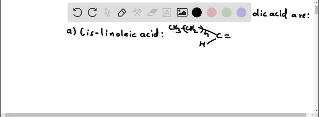 Draw the cis and trans conformations of linoleic acid.