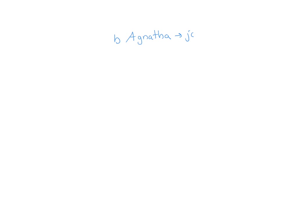 SOLVED: Class Agnatha do NOT have the following characteristics … A. a ...