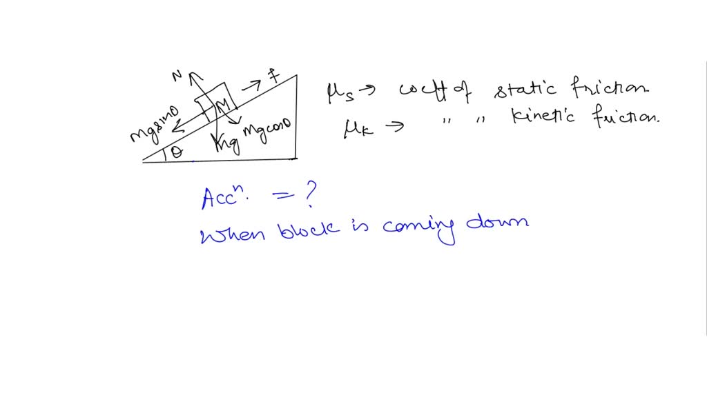 SOLVED: [7 points] A mass M slides down an incline forming an angle with the horizontal plane ...