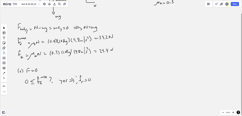 SOLVED: A 10.0 kg box rests on a horizontal floor. The coefficient of static friction is 0.40 ...