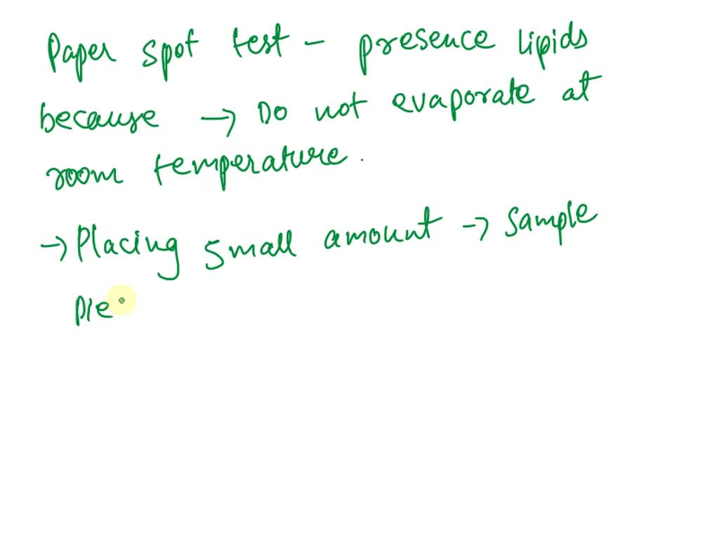SOLVED: The paper spot test at room temperature tests for the presence ...