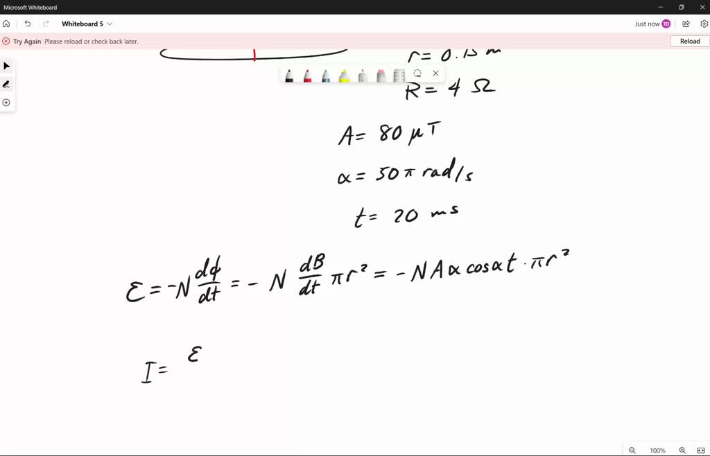 SOLVED: @ B = Bo^ A coil of 15 turns. each of radius centimeter: is rotating at a constant ...