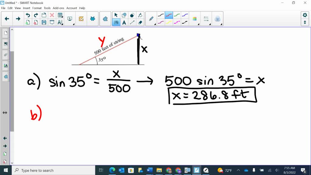 SOLVED: The string of kite perfectly taut and always makes an angle of ...