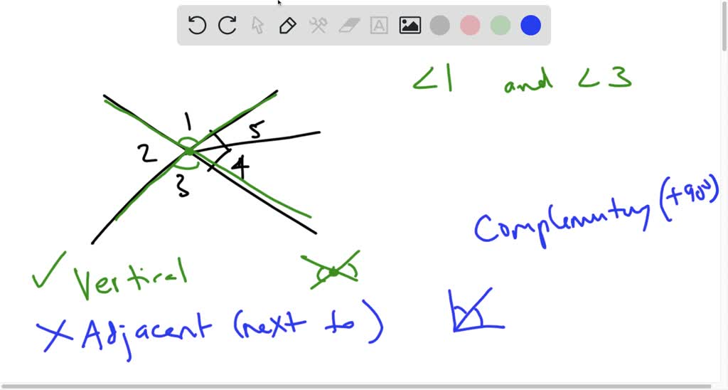 Classify the angle pair using all names that apply Vertical Adjacent ...