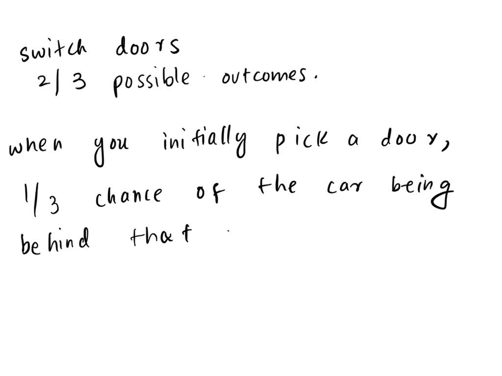 SOLVED: Consider the Monty Hall problem article. If we switch doors ...