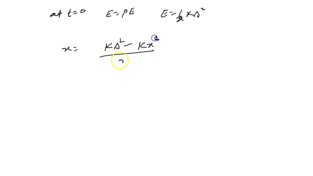 SOLVED Consider A Mass M On The End Of A Spring Of Force Constant K solved-consider-a-mass-m-on-the-end-of-a-spring-of-force-constant-k