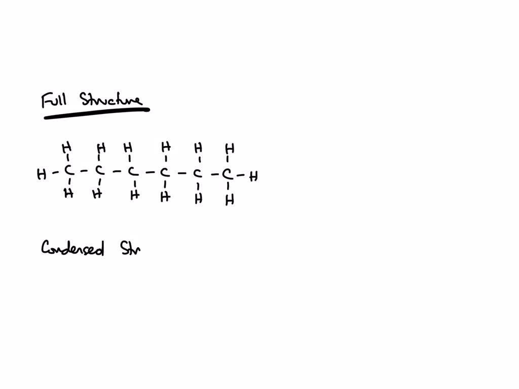 SOLVED: Choose the condensed structural formula that corresponds to the following full ...