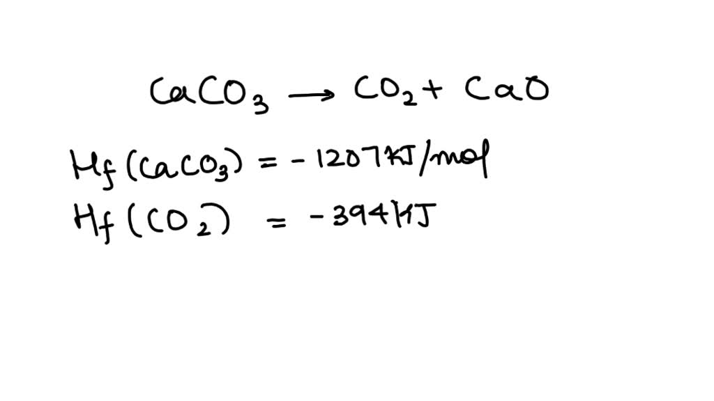 SOLVED: Calcium carbonate decomposes at high temperature to form carbon ...