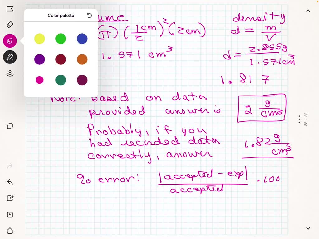 SOLVED: Exercise 3: Density Measurements Methods were used to measure ...