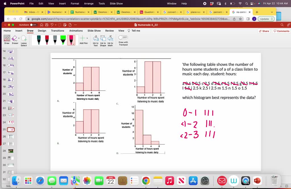 SOLVED: The following table shows the number of hours some students of ...