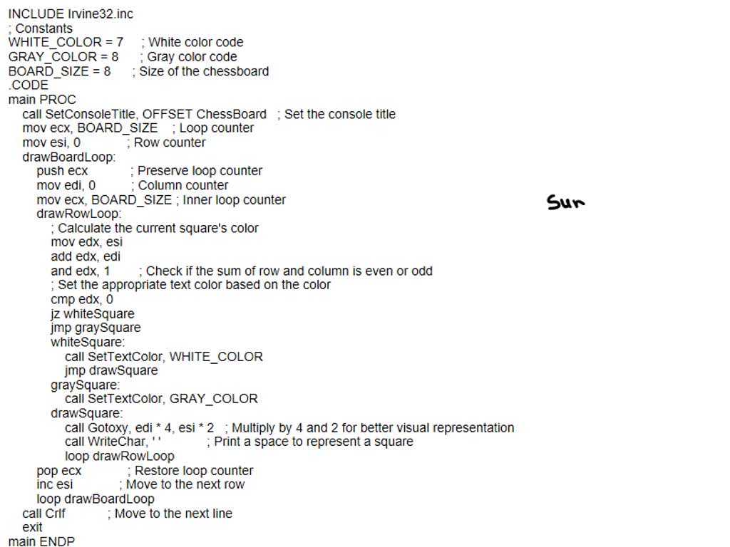Assembly Language Masm Only I Use Irvine 32 Libraries If That Helps Goal Develop An Asm