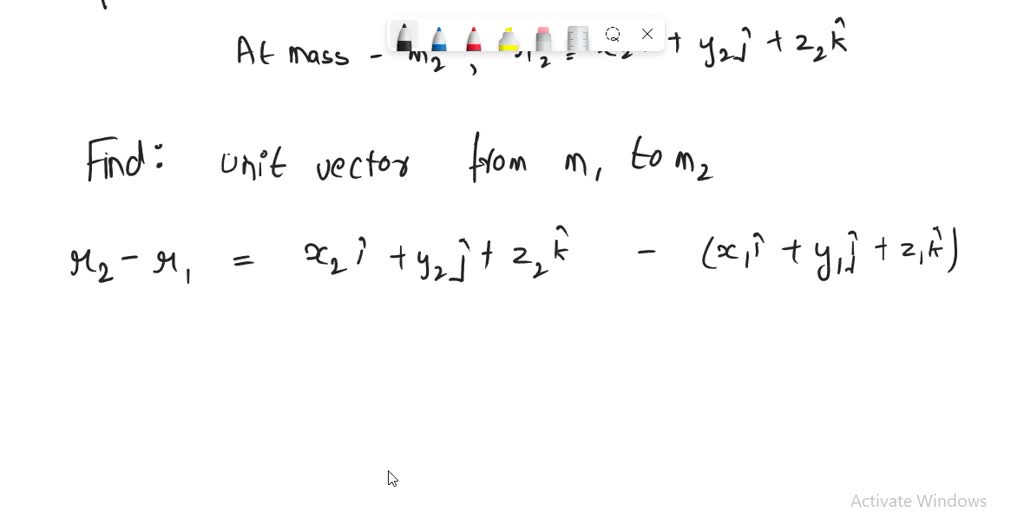 SOLVED: In R', point mass M1 moves with the velocity V1 (t) cos = tsin ...