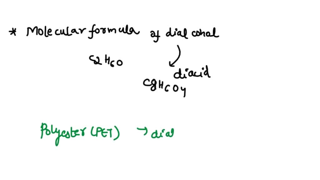 SOLVED: The polyester poly(ethylene terephthalate) (PET) is produced ...