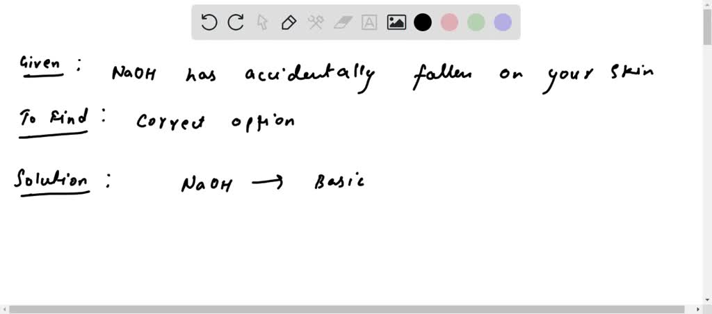 SOLVED: While transferring NaOH solution to the pH paper, you ...