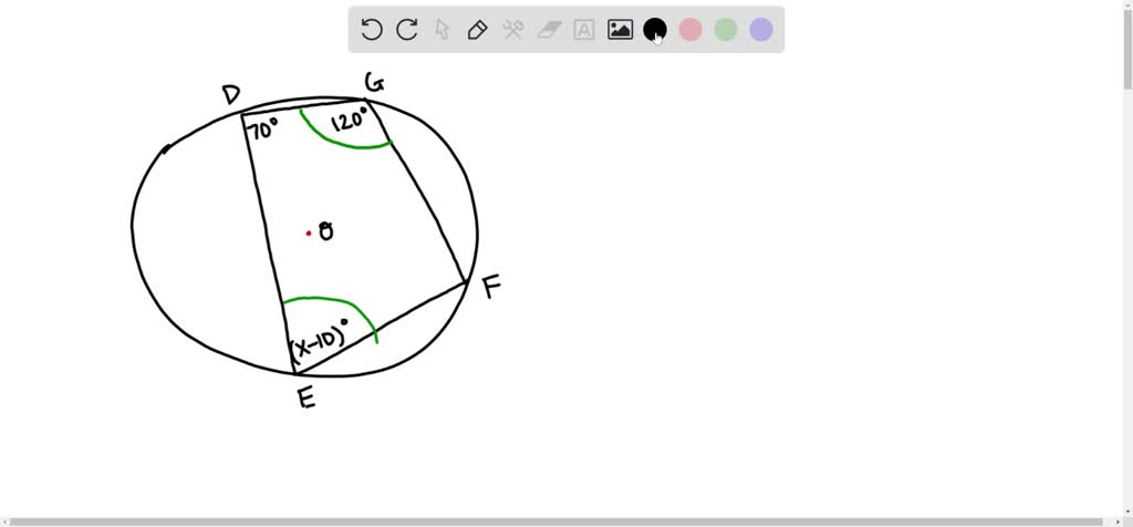 SOLVED: In the diagram below, 0O is circumscribed about quadrilateral ...