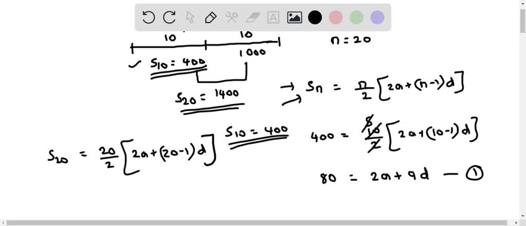 Solved In An Arithmetic Progression The Sum Of First Ten Terms Is 400