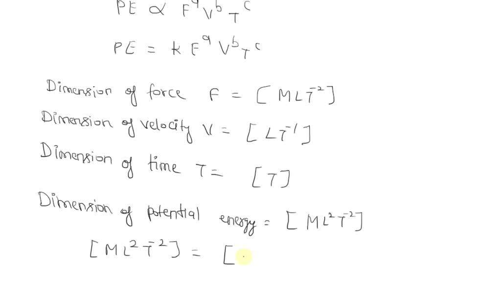 Suppose that the fundamental dimensions are taken to be: force (F ...