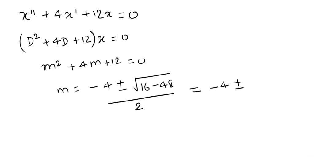 SOLVED: Write each spring-mass equation 13-18 aS a system and use the ...