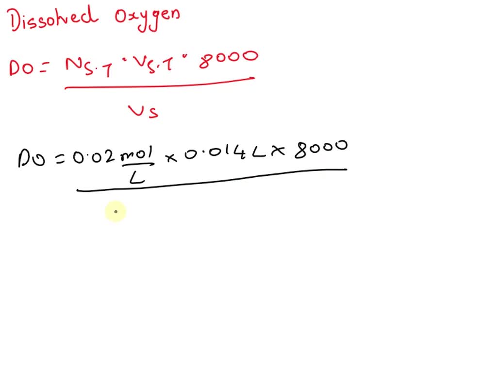 SOLVED: The following data were obtained in determining the dissolved ...