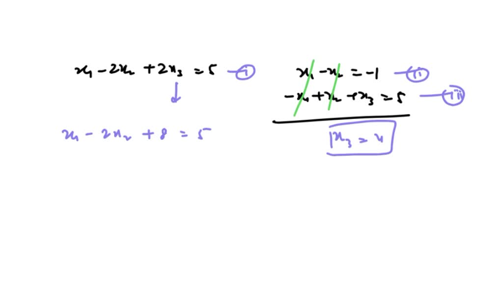 SOLVED: Find all solutions to the following systems of linear equations ...