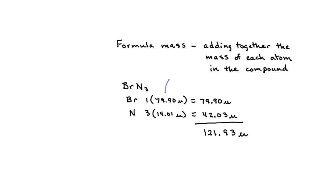 SOLVED: Calculate the formula mass for each of the halogen-containing ...