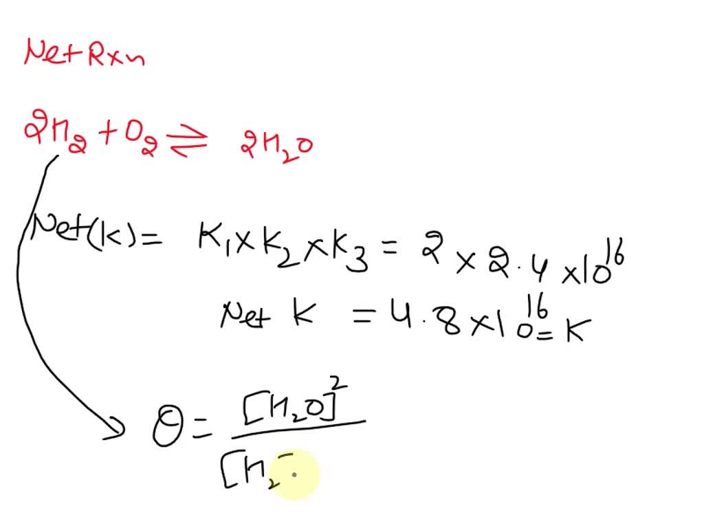 SOLVED: The formation of water from its elements at 1200 K can be ...