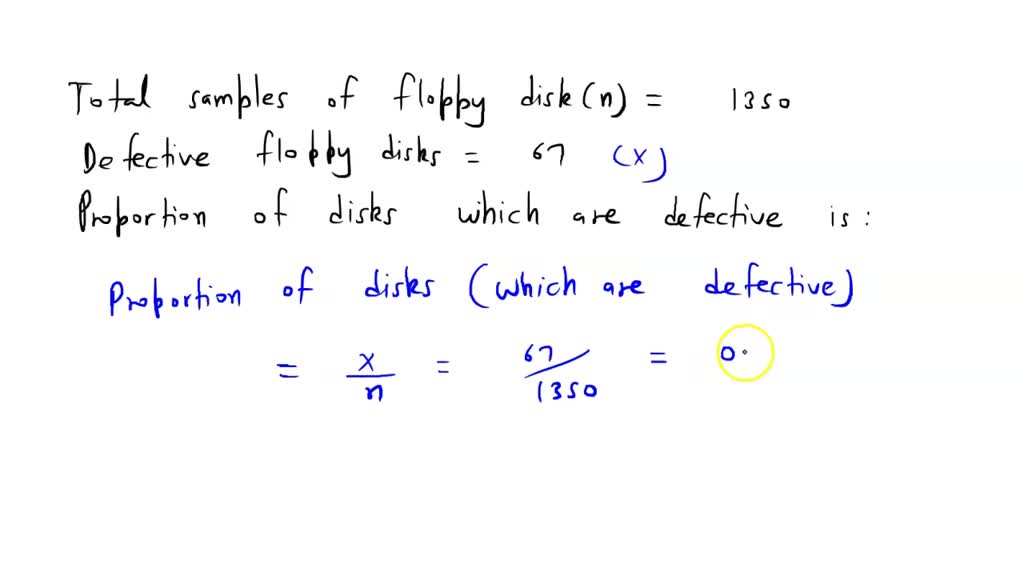 Solved A Quality Conscious Disk Manufacturer Wishes To Know The Fraction Of Disks His Company 