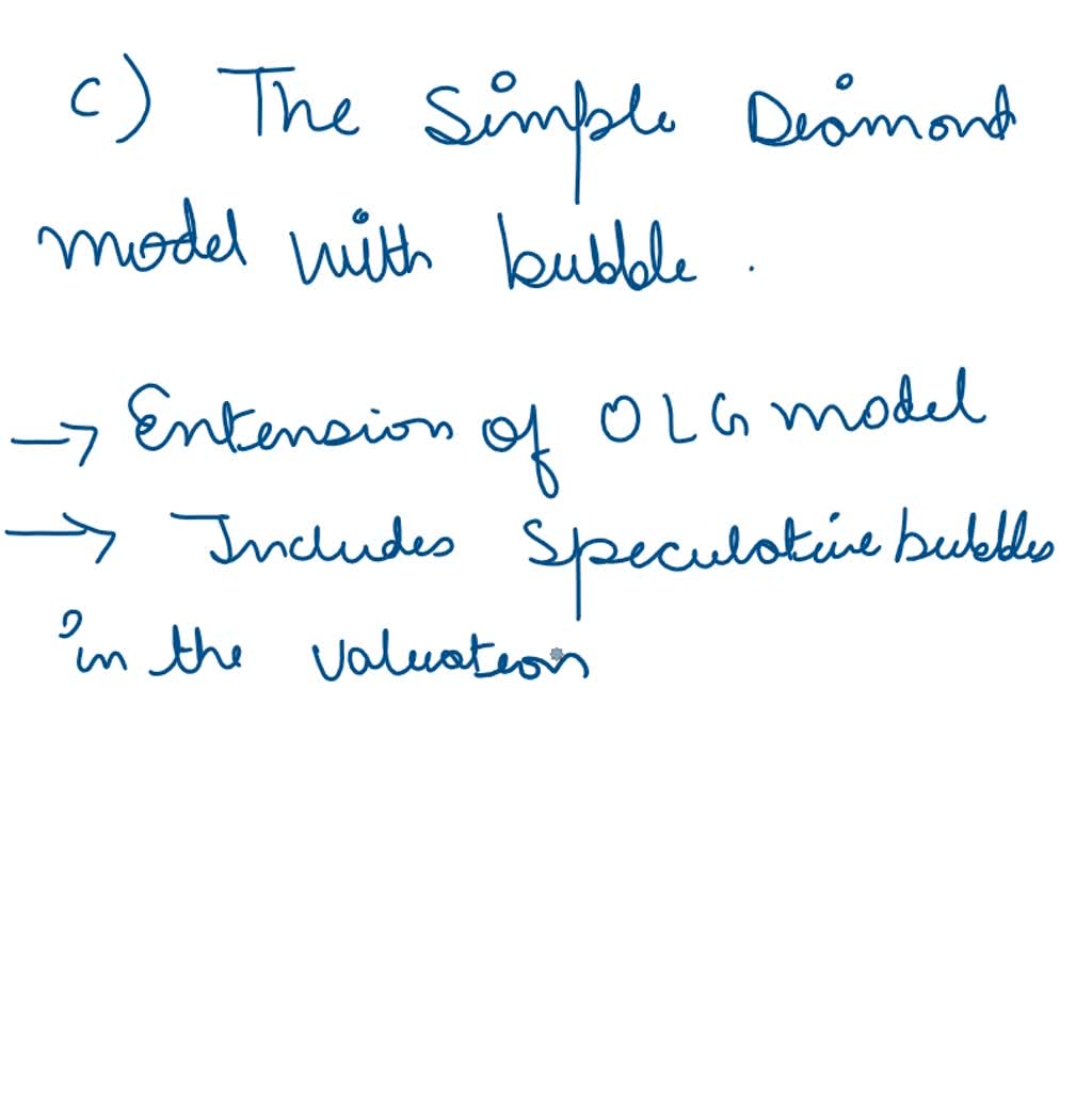 (a) (i) Explain Cagan's Bubble model. (ii) Explain what the difference ...