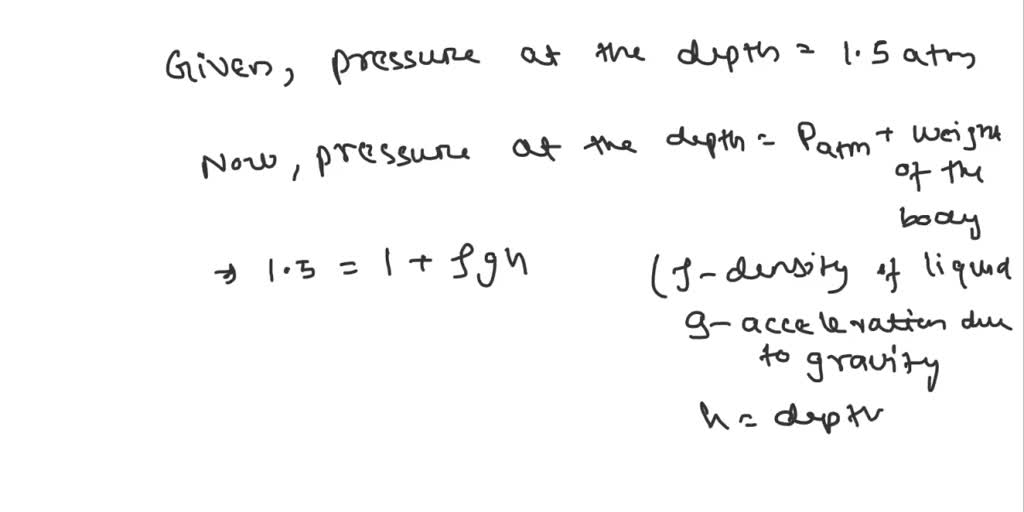 SOLVED: Q6. QUESTION 2 m Calculate the depth below the water surface of ...