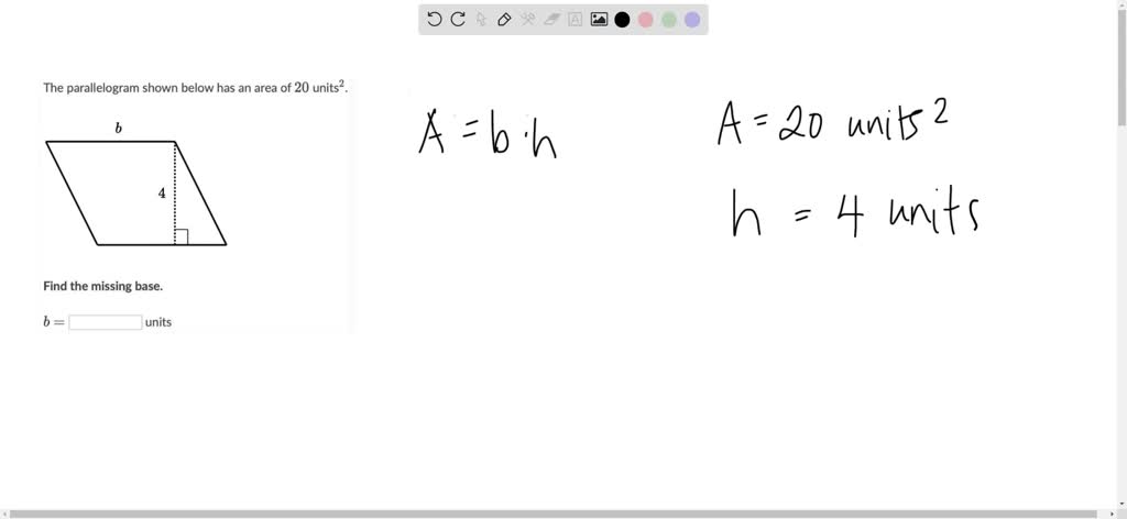 SOLVED: 'Please help ASAP!!! :) The parallelogram shown below has an ...